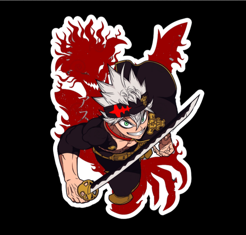 Demon Asta Anime Black Clove Anti Magic Vinyl Decal Truck Car Sticker ...