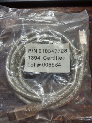 OEM P/N: 010347728 Clear Firewire Cable Cord 1394 - 5' | eBay