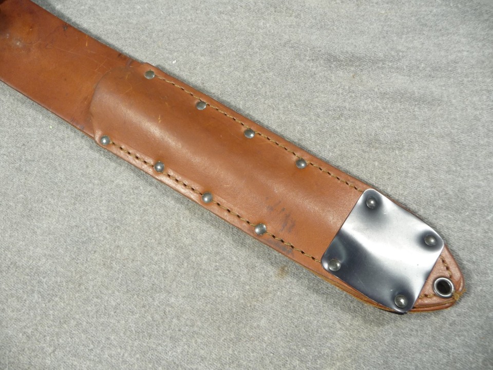 Camillus Fighting Knife Leather Scabbard Sheath for Fixed Blade | eBay