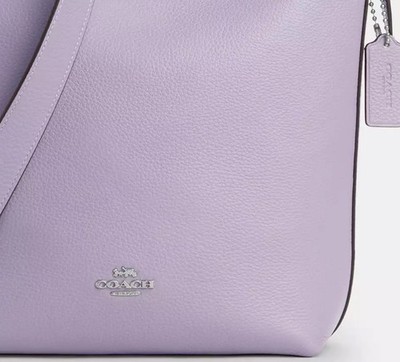 💜Coach Val Duffle Crossbody/Shoulder Bag -C2818 Lilac Purple Pebble ...