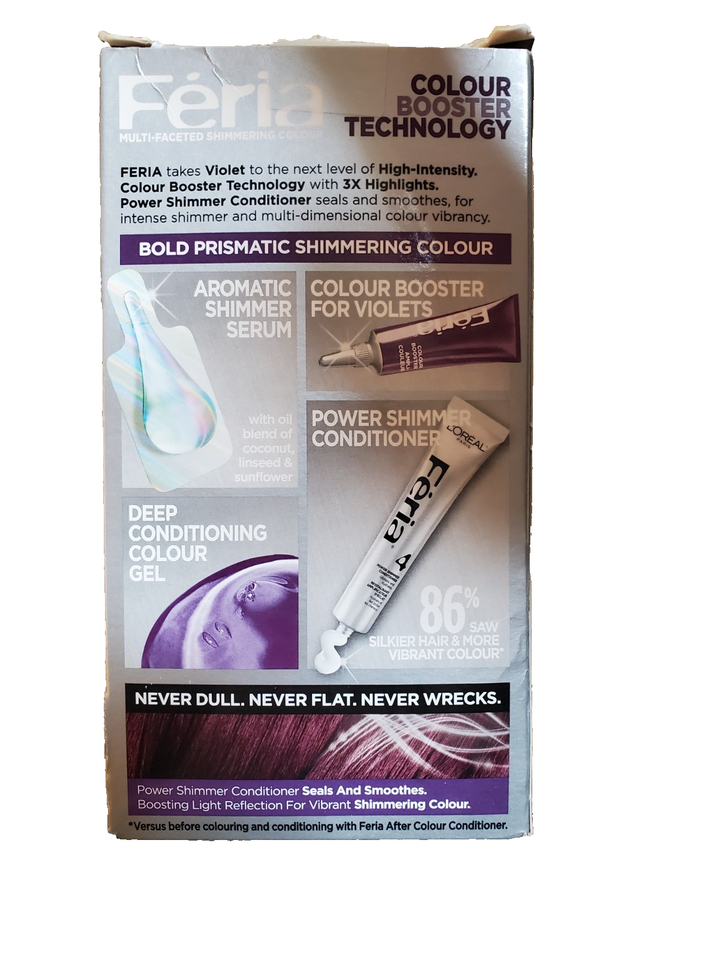Hair Dye Feria Loreal Power Violet Intense Deep Purple V38 | eBay