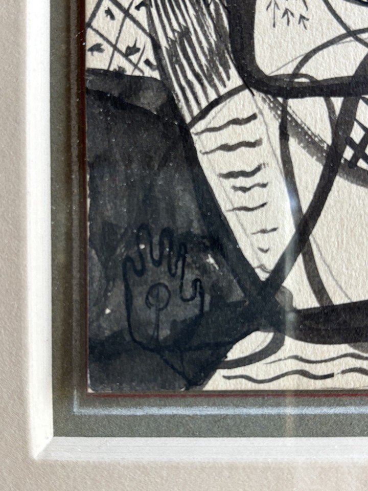 Peter Busa: "Indian Space Painters", original ink on paper drawing | eBay