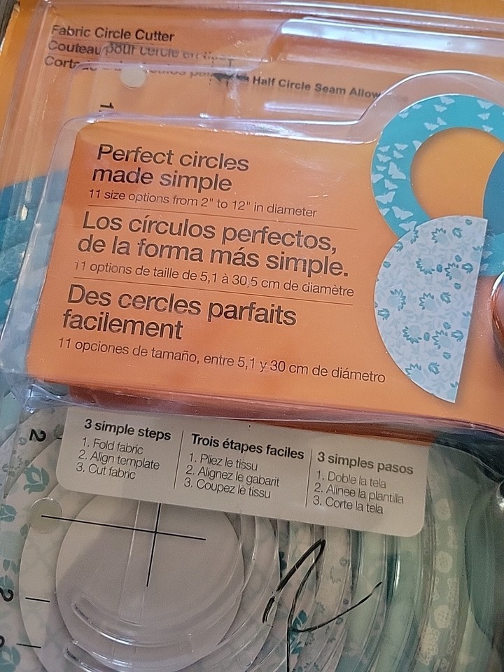 Fiskars Circle Fabric Cutter Cuts Perfect Circles Fabric Crafts 2019 ...