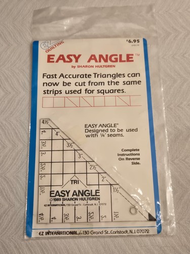 New! EZ Quilting Easy Angle 4 1/2 Inch Triangle 1/4" seams Vintage ...