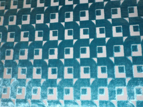 DESIGNERS GUILD PUGIN TURQUOISE GEOMETRIC PATTERN 54" x 41" 1m37cm x ...