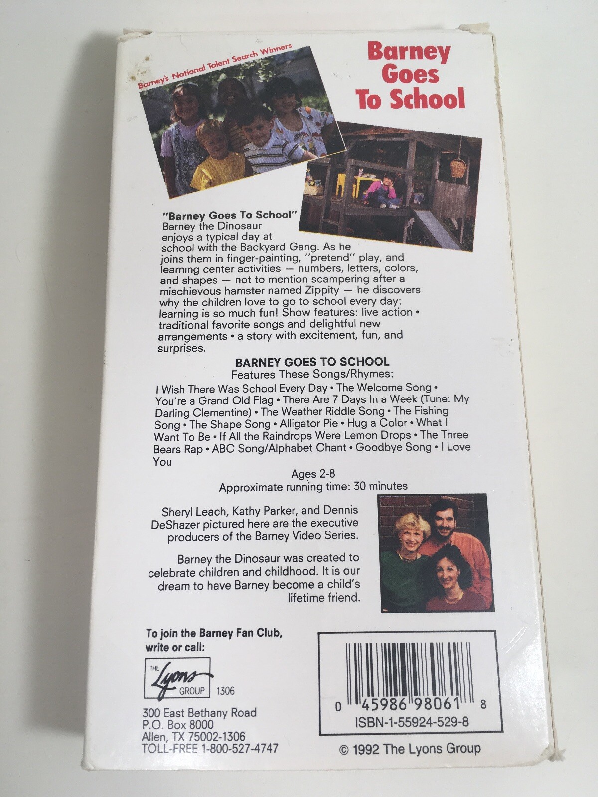 Barney Goes To School Sing Along VHS Video Tape 1990 Vintage | eBay