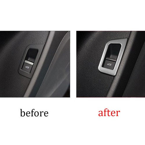 For Audi Q7 2017-2019 Silver Titanium Tailgate Trunk Open Button Cover ...