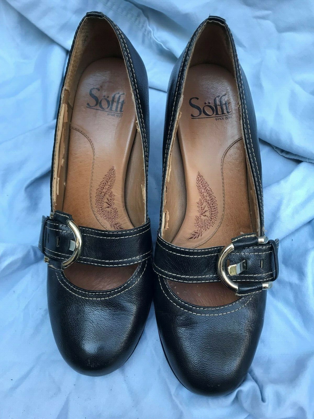 Sofft Euro Soft Closed Heel Leather Shoes 6.5M black buckle | eBay