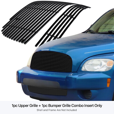 Fits 06-11 Chevy HHR Stainless Steel Black Billet Grille Grill Insert ...