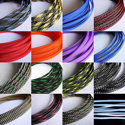 Nylon Braided PET Expandable Sleeving Cable Wire Sheath Mesh Loom 3 mm ...