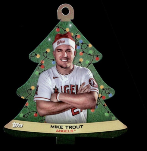 2022 Topps Holiday Mike Trout SP Christmas Tree Ornament Card #WHO-MT ...
