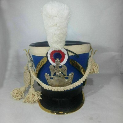 Nepoleonic Era Blue Shako Hat+ White Long Pompom + White Cordon + Free ...