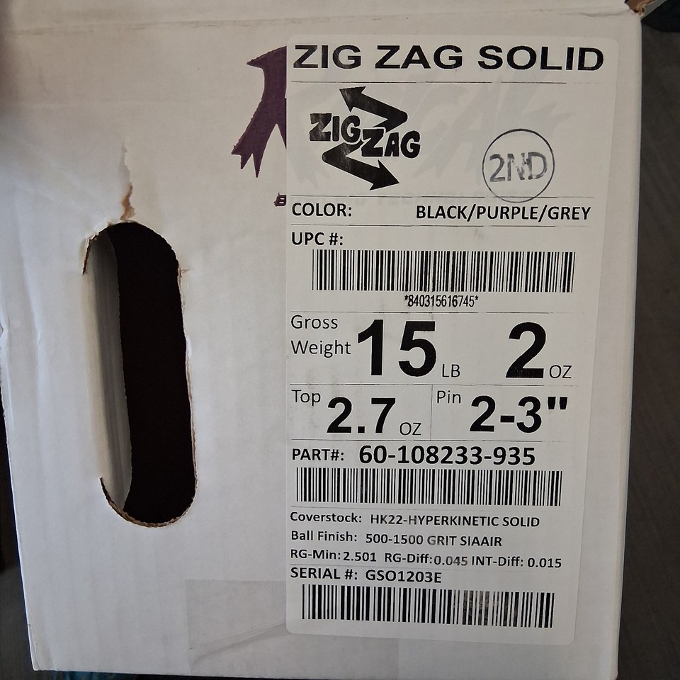 Radical ZigZag Solid bowling ball 15 LB. NEW IN BOX!! #203 | eBay