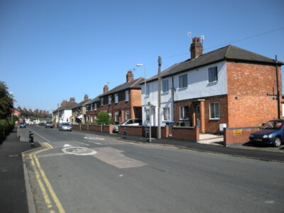 Photo 6x4 Rugby-Abbey Street A row of semi-detached houses in a street ...