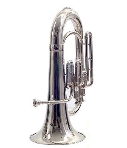 Euphonium 3 Valve NICKEL With Free Hard Case +MOUTHPIECE BRS NICE MUSIC ...