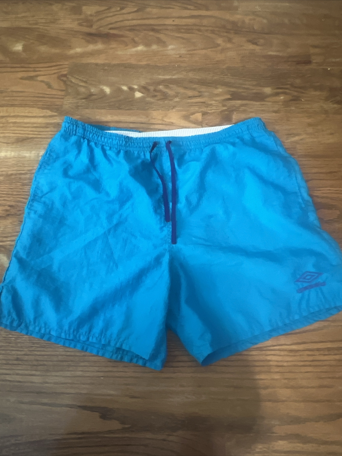 Vintage Umbro Swim Trunks Turquoise Retro Vibrant Si… - Gem