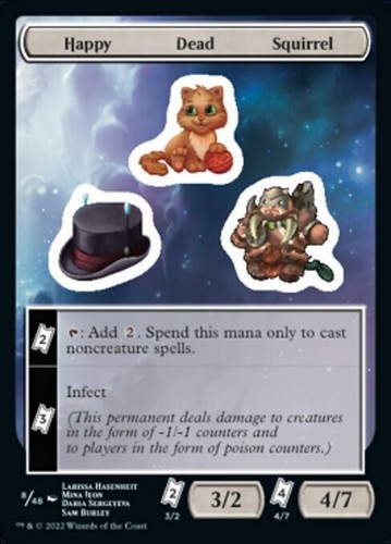 MTG Unfinity Sticker Sheet - Happy / Dead / Squirrel #008 | eBay