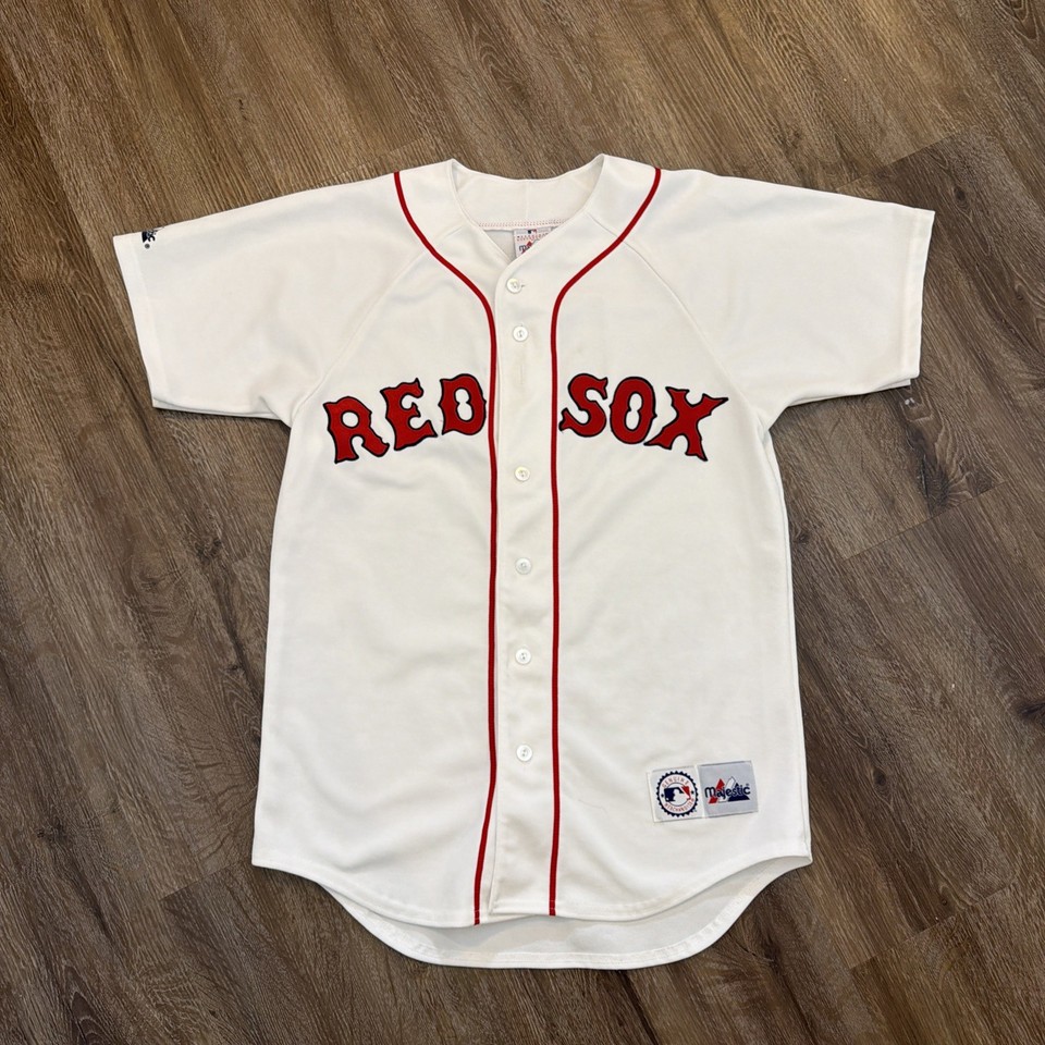 Boston Red Sox Jersey Small Nomar Garciaparra White Men’s Majestic Made ...