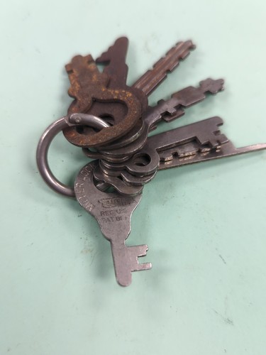 Lot Of 9 Original Vintage Flat Keys Skeleton Rusty Patina | eBay