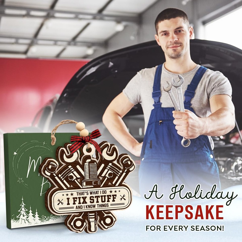 Mechanic Christmas Ornament 2025 - Mechanic Gifts for Men, Boys, Auto ...