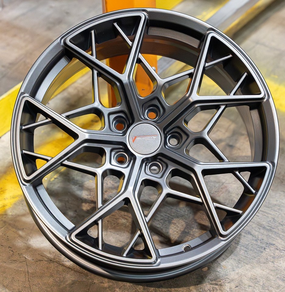 19" VW Caddy 2005-2025 Velocity VC4 Matt Grey 8.5j Alloy Wheels X4 ...