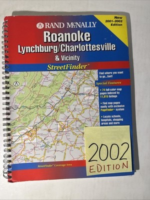 Roanoke Lynchburg Charlottesville VA Street Guide 2002 Rand McNally ...