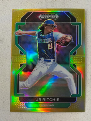 JR RITCHIE Atlanta Braves 2022 Panini Prizm Draft Picks GOLD Prizm # 2/ ...