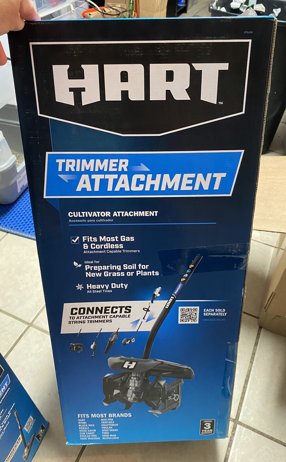 HART Tiller Attachment Outdoor Power Equipment Home Attachment Capable ...