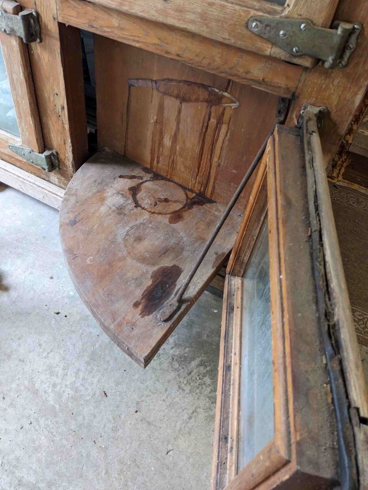 Circa 1900 McCray or Hill Large Commercial Oak Ice Box from Piggly ...