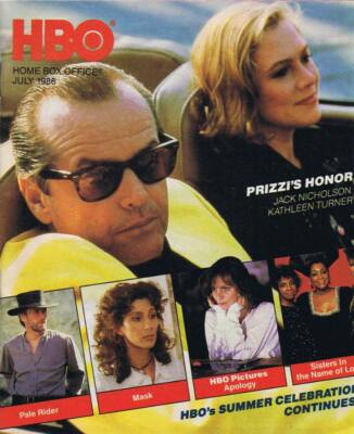 ORIGINAL Vintage July 1986 HBO Magazine Prizzi's Honor Jack Nicholson ...