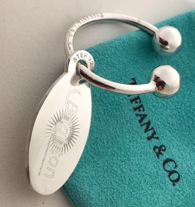 Tiffany & Co Key Ring Charm Oval Tag Silver 925 Rare | eBay