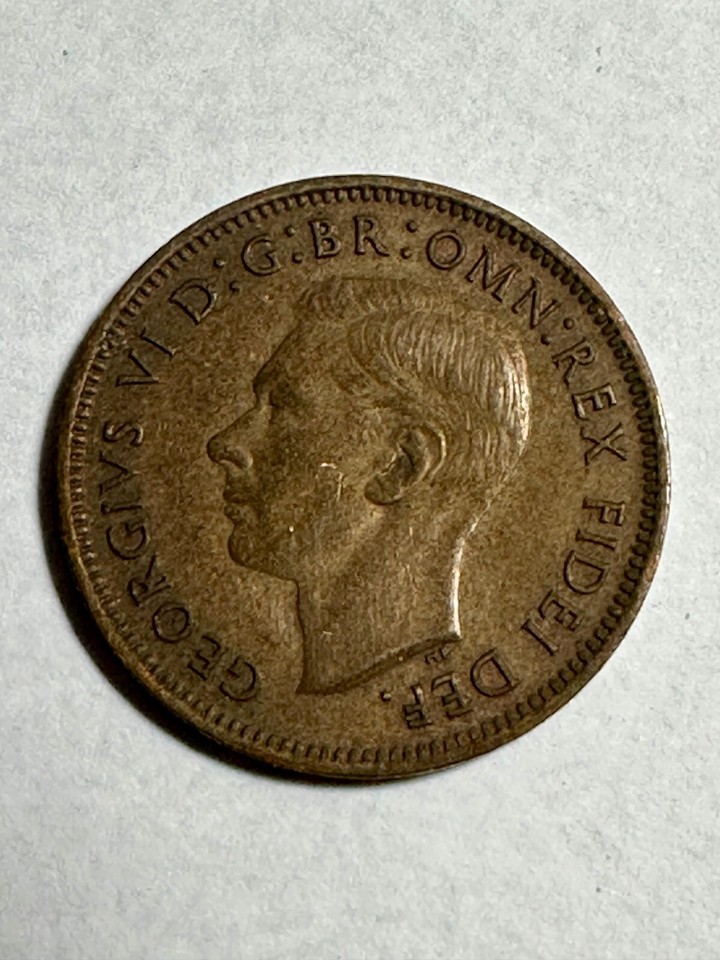 1952 Great Britain Farthing King George VI Bronze Coin BN KM#867 XF | eBay