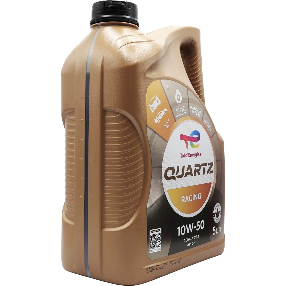 Total Quartz Racing 10W-50 10W50 Fully Synthetic Engine Oil Sport 5L 5 ...