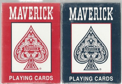 2 Deck Maverick Playing Cards Texas Hold'em Poker NEW SEALED RED & BLUE ...
