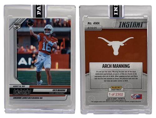 2025 Panini Instant NIL College Football Arch Manning #2 Pre-Rookie ...