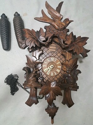 Vintage Black Forest Cuckoo Clock By Regula Of Germany Bird squirrels ...