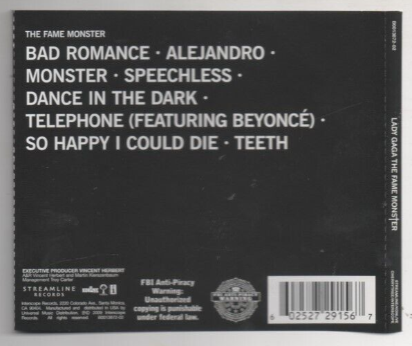 Lady Gaga The Fame Monster CD 602527291567| eBay