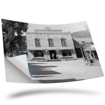 1 x Vinyl Sticker A1 - BW - Cowboy Saloon Western Film Movie Spain ...