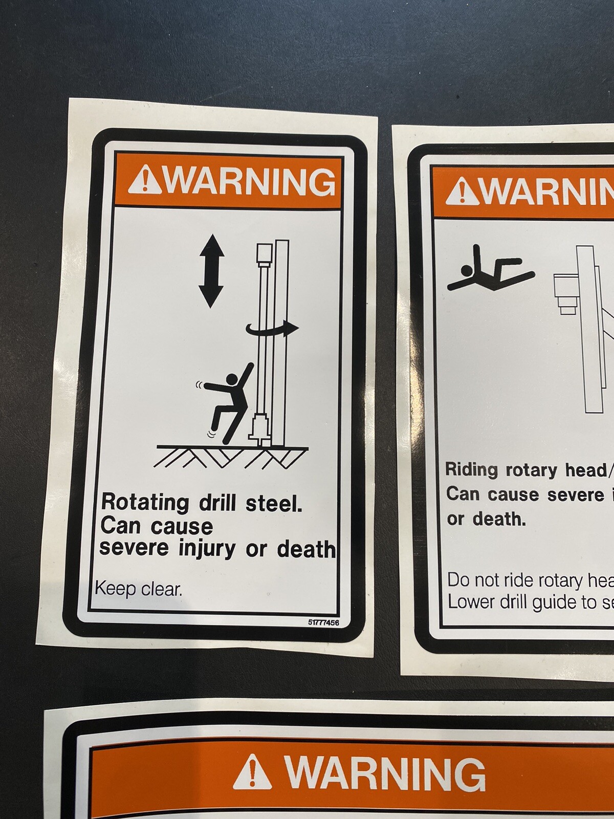 3 x DRILLING RIG SITE INVESTIGATION RIG WARNING LABELS DECAL LOGO ...
