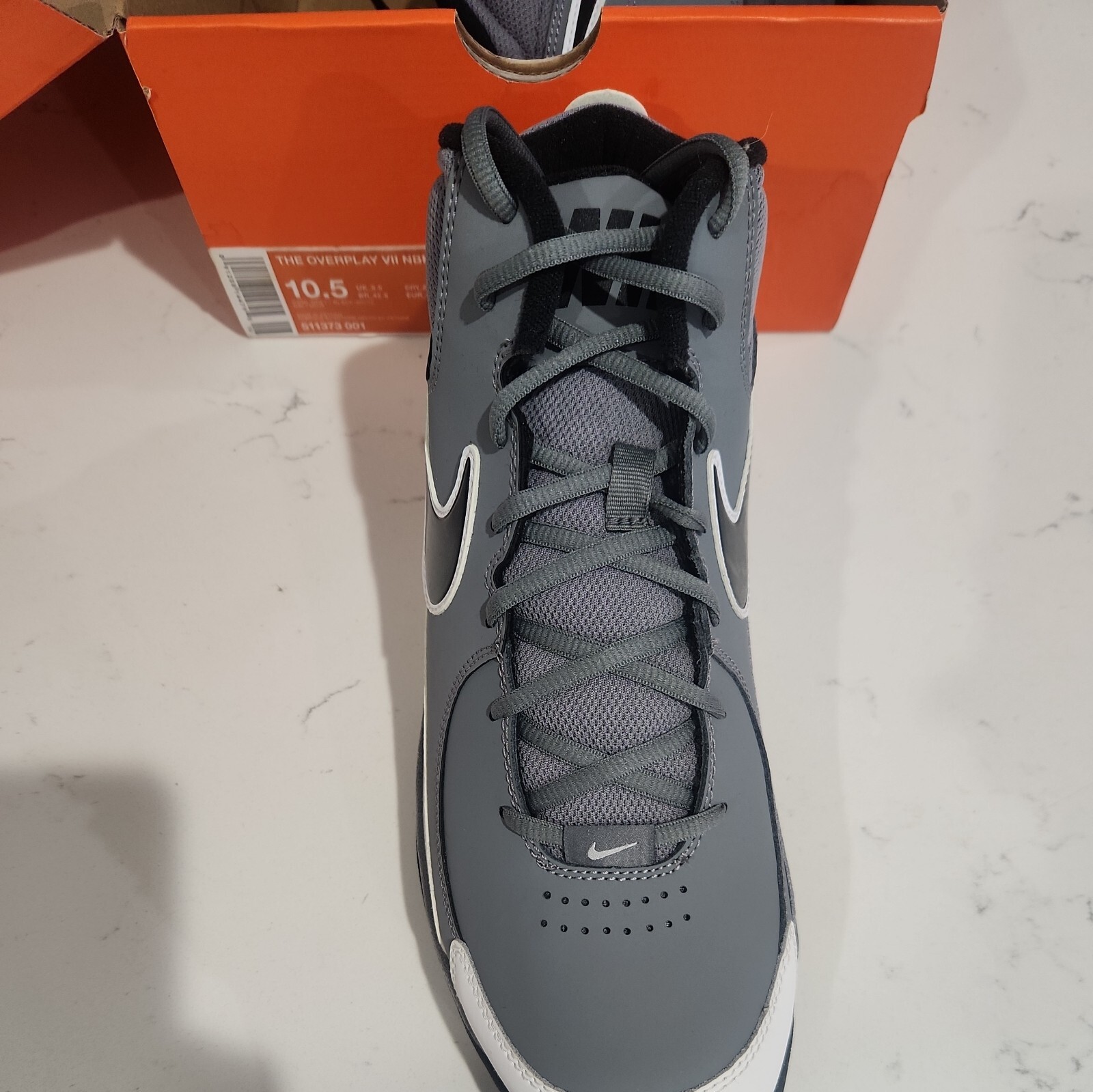 New in Box Nike The Overplay VII 511373-001 Cool Grey/Black-White US ...