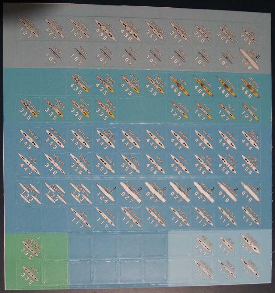 Double-Sided Plan View Counters for War at Sea ('75) - Die-Cut | eBay