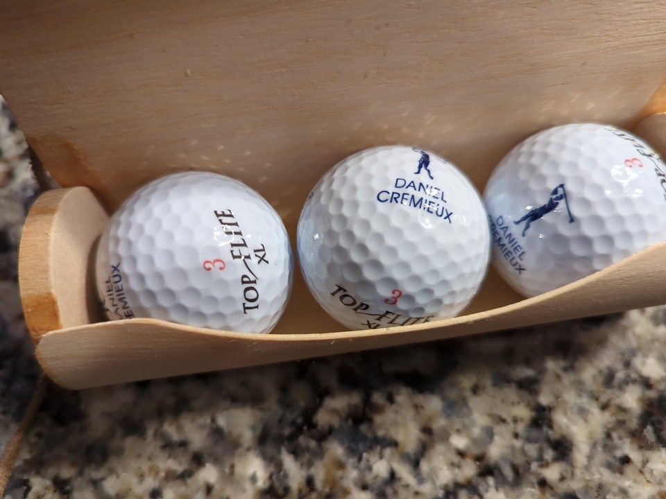 3 Dan Cremieux Golf Balls Logo # 3 Titleist w/wood case Rare | eBay