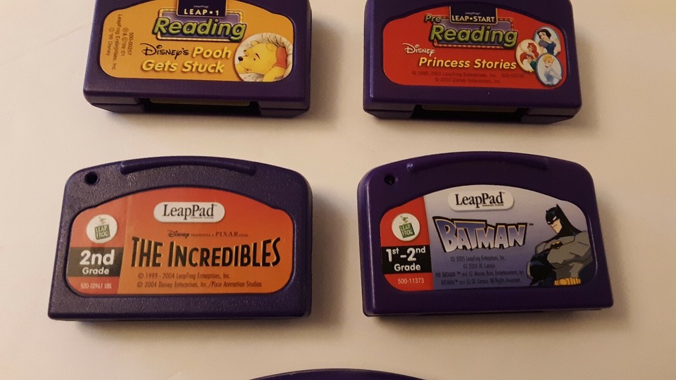 Leapfrog LeapPad Cartridges Batman Scooby Incredibles Snow White Pooh ...