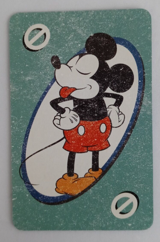 Disney Mickey Mouse & Friends UNO Card Blue Mickey Skip Card | eBay