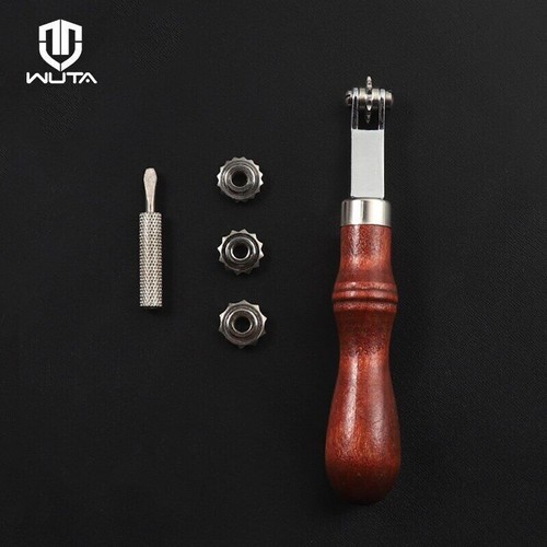 WUTA Leather Overstitch 4 Wheels Line Marking Wheel Gear Roulette ...