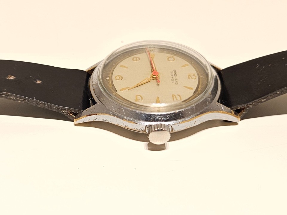 VINTAGE WW2 MILITARY TWO TONE DIAL MEN'S 32mm GERMANY WATCH "JUNGHANS ...