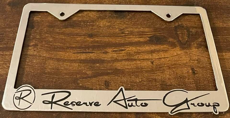 Reserve Auto Group Dealership Booster License Plate Frame Luxury Cars ...