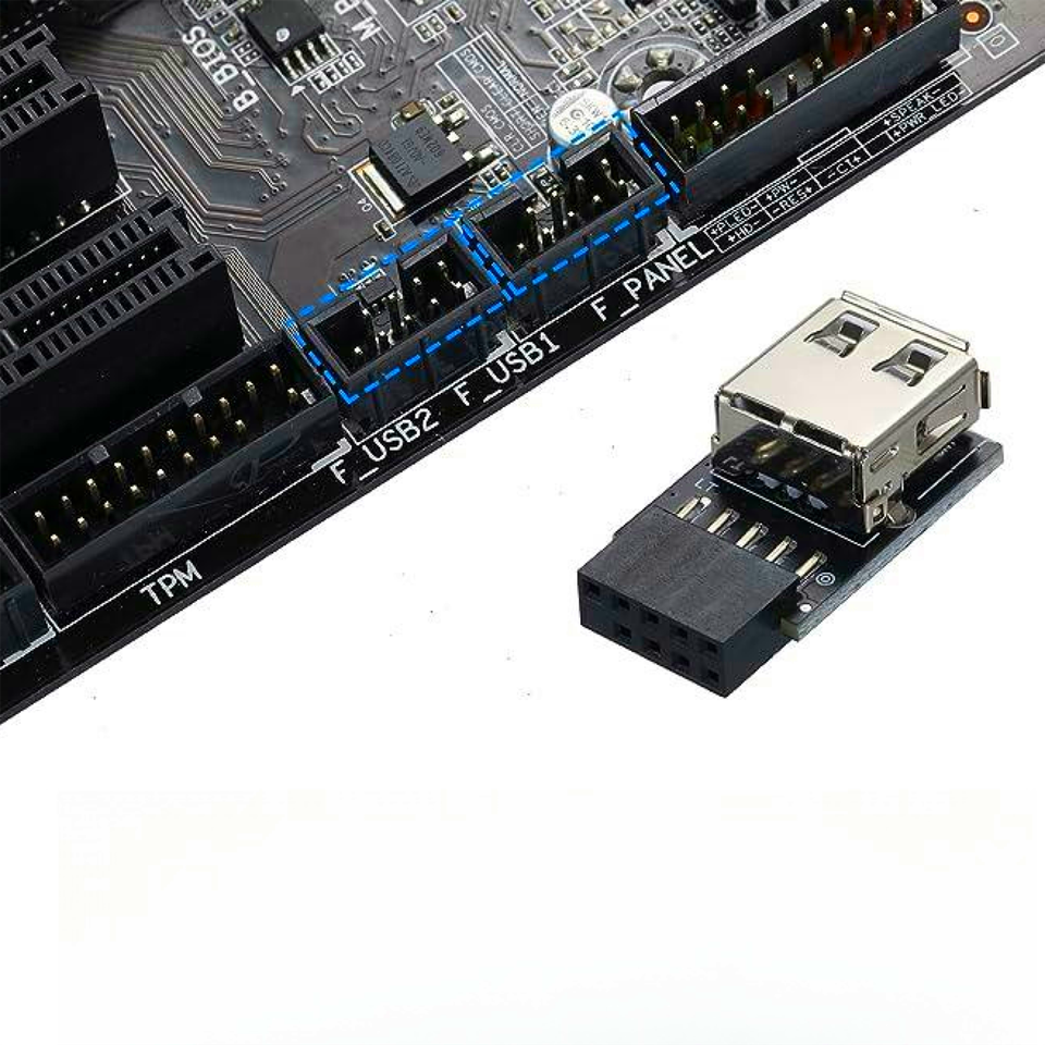 USB to 9 Pin Adapter Card USB 2.0 Motherboard USB 2.0 A to 9 Pin ...