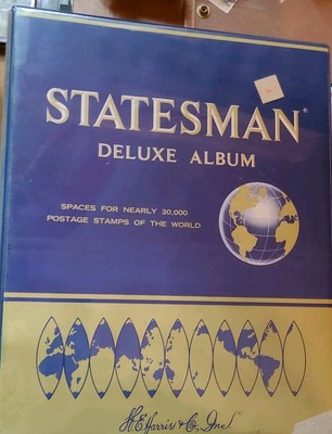 Statesman Deluxe Album Harris With Around 1300 plus stamps, majority US ...
