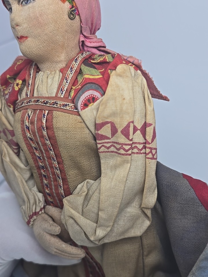 Antique 14" Russian Stockinette Cloth Doll Soviet Union SMOLENSK ...